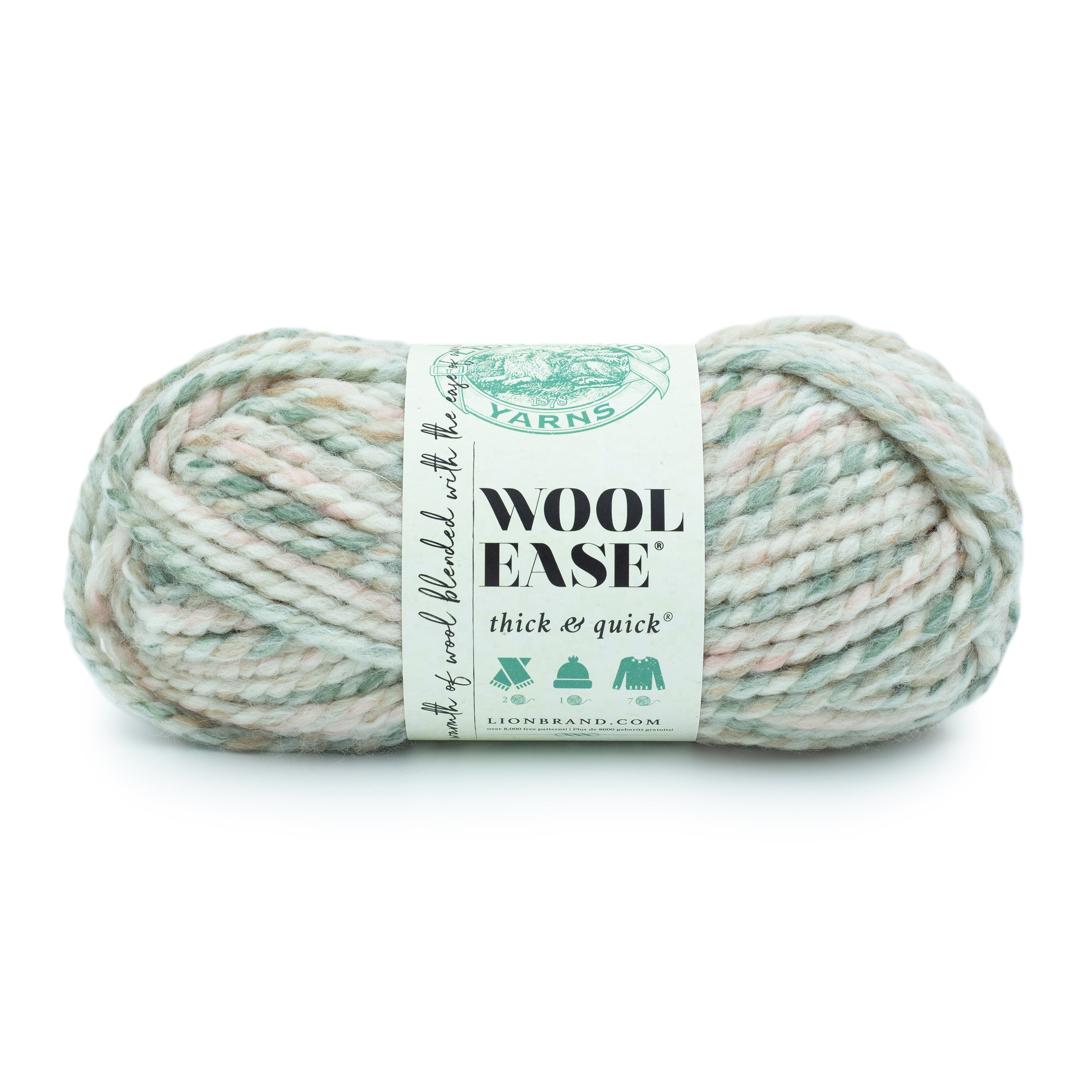 Lion Brand Wool-Ease Thick & Quick Yarn-Seashell - Walmart.com
