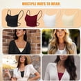 3Pcs Lace Wearable Mock Camisole Bra for Women Insert Overlay Modesty ...