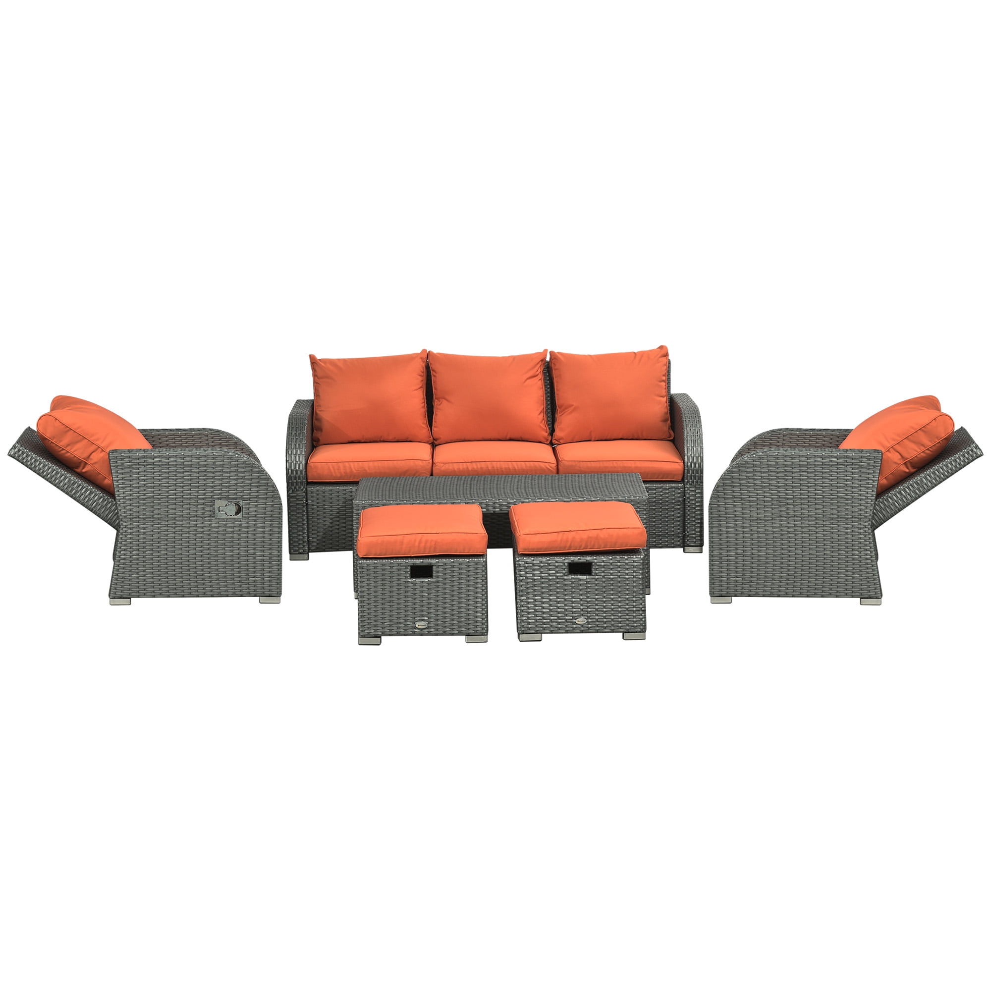 Click here for Outsunny Patio Furniture With Cushions  6 Pieces P... prices