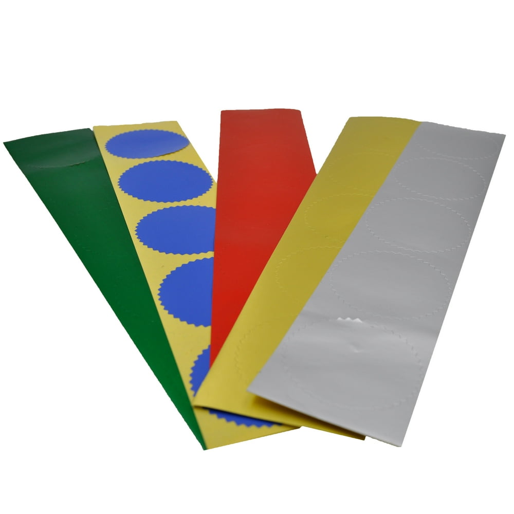 1.75" Self Adhesive Seal Labels for Certificates, Notary Embossing ...