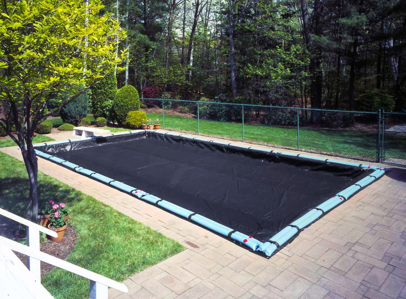 Pool Mate 8 Year Classic Navy Blue In-Ground Winter Pool Cover, 16 x 24 ...