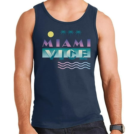 Miami Vice Logo With Sun And Palm Trees Men's Vest | Walmart Canada