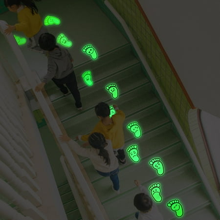 SHTUUYINGG Glow in The Dark Sticker Paper, Cute feet Luminous Sticker ...