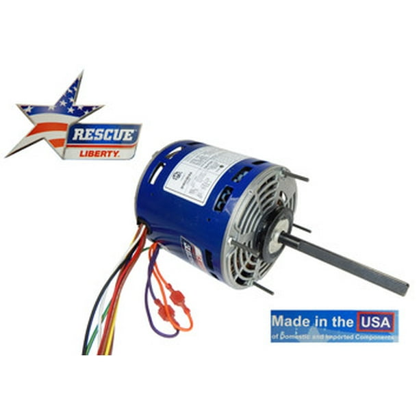 1/2-1/6 hp 1075 RPM 4-Speed 5 5/8" 115V Direct Drive Furnace Motor ...