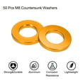 50pcs M8 Flat Washer Aluminum Gasket Anodized Countersunk Washer,Hole ...