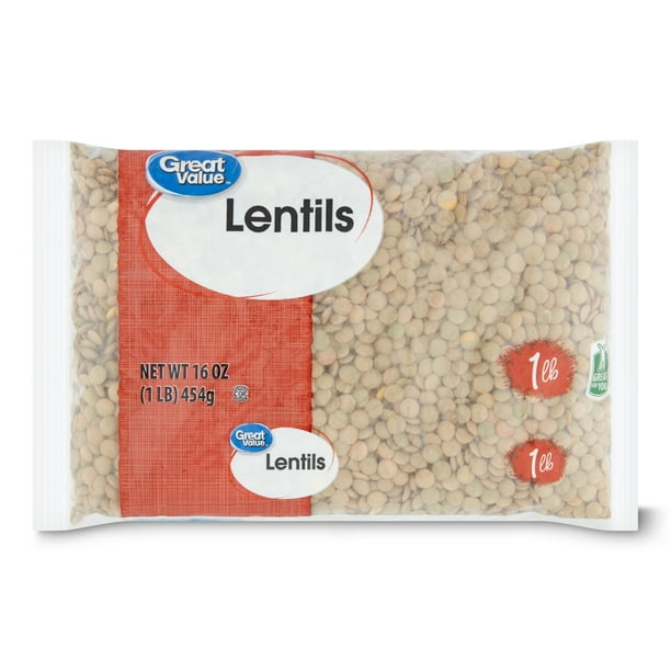 Great Value Lentils 1lb - Walmart.com