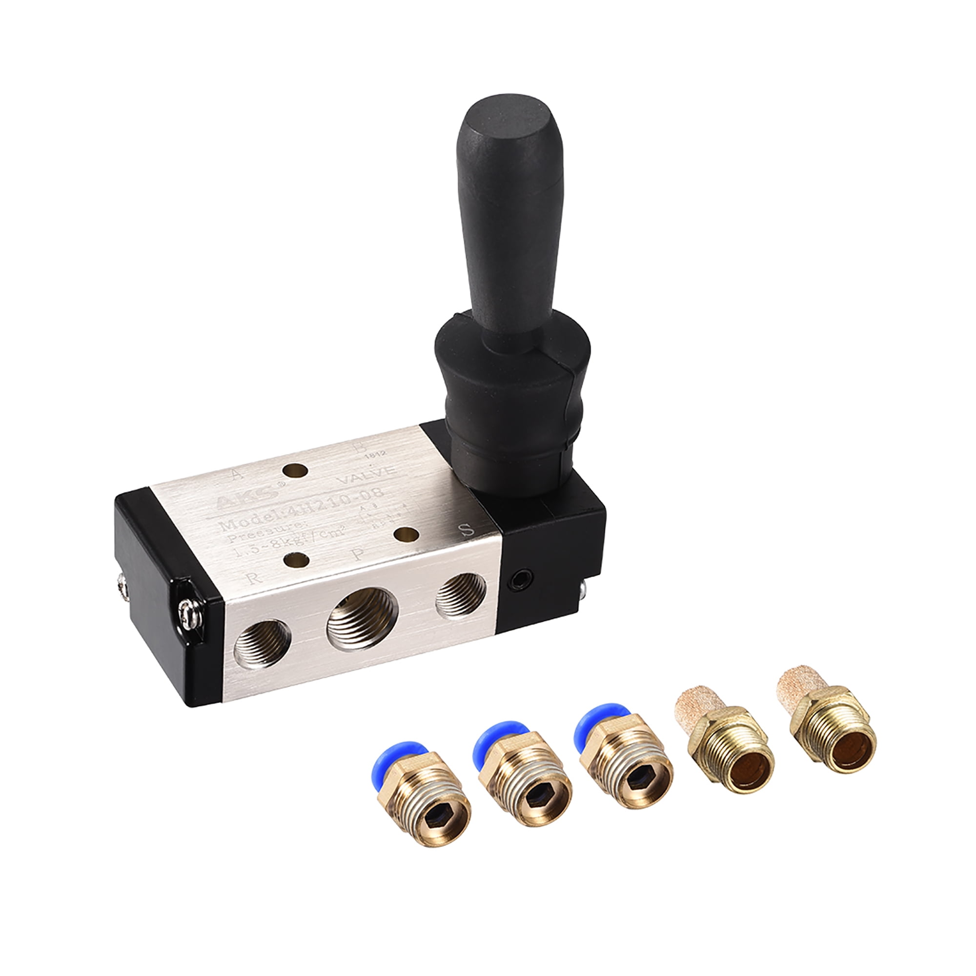 Manual Hand Pull Solenoid Valve 2 Position 5 Way 1/4" PT Air Hand Lever ...