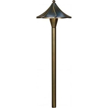 12V JC Solid Brass Path Light, 20W - Weathered Brass - Walmart.com