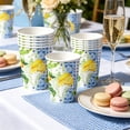 QuanTara 10 Count Lemon Themed Party Cups – Heavy-Duty Disposable Paper ...