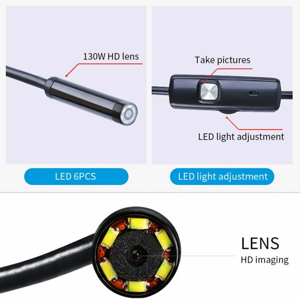 HD Endoscope Mobile Phone Inspection Camera Vent Pipe Engine USB ...