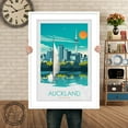 Auckland Print | New Zealand Travel Poster | Wall Art | Gift - Walmart.com