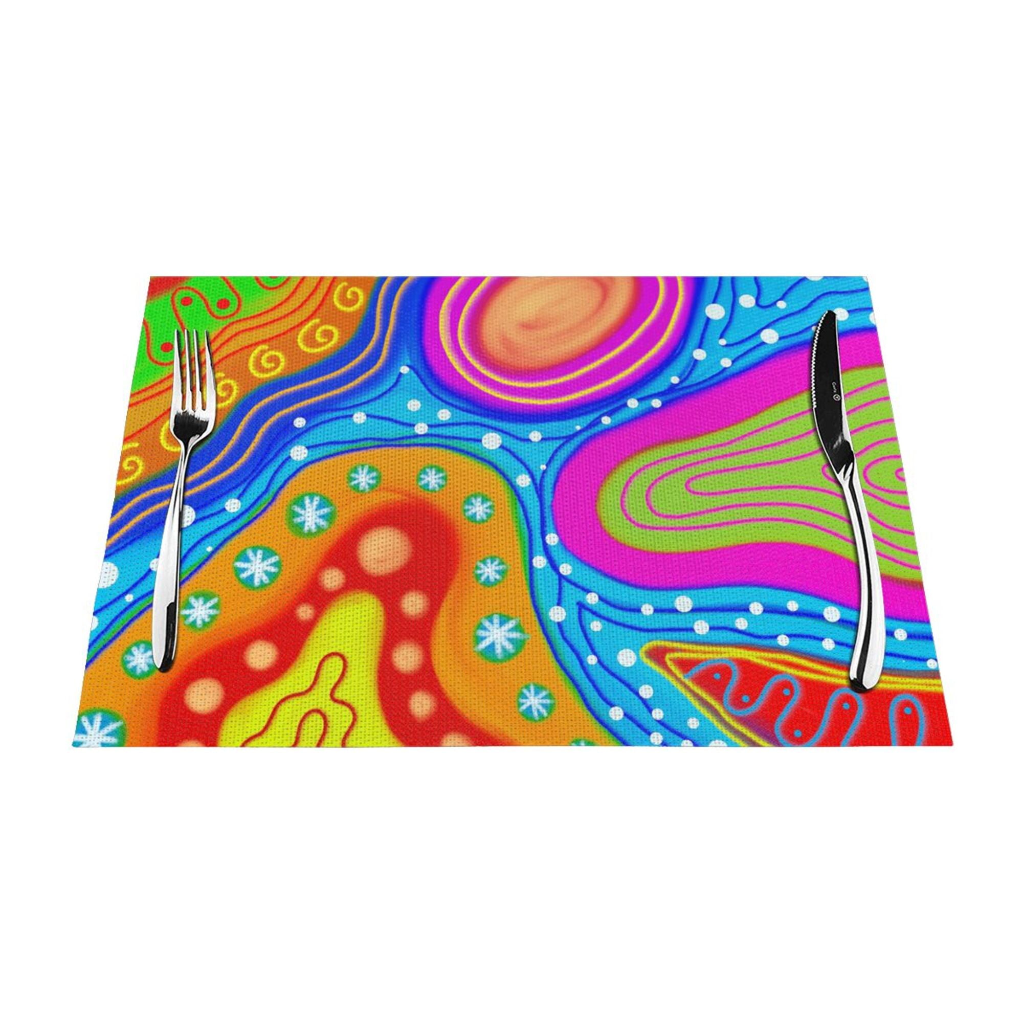 YFYANG Washable Heat-Resistant Placemats, 70% PVC/30% Polyester ...