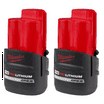 Milwaukee M12 High Output Cordless Redlithium 12V 6Ah Battery 48-11-2460 - Two Pack - Walmart.com