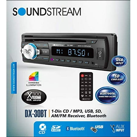 Soundstream DX-30BT Car CD MP3 Player USB AUX SD Card Inputs Single DIN ...