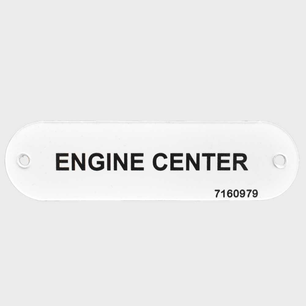 Marquis Boat Label Tag 7160979 | Engine Center White Plastic - Walmart.com
