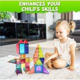 Smarty Play Magnetic Tiles Building Set, 100 Pieces with Car ...