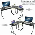 Hyxoo 58" L-Shaped Corner Computer Home Desk PC Laptop Study Table ...