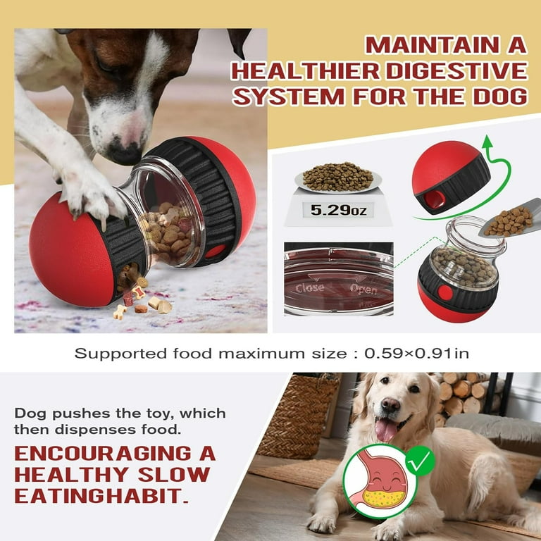 Slow Feeder Dog Bowls JUNZHIDAO Dog Food Puzzle Toy Adjustable Treat ...
