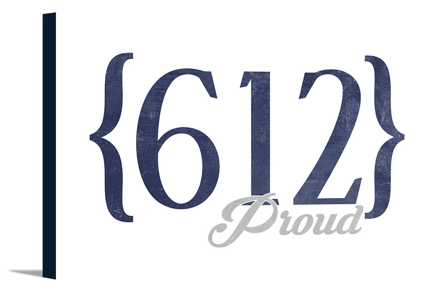 Minneapolis, Minnesota - 612 Area Code (Blue) - Lantern Press Artwork ...