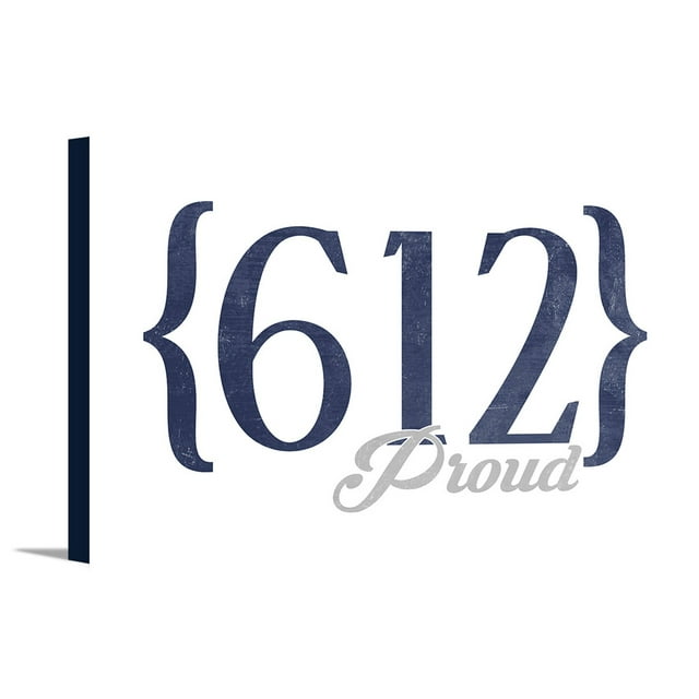 Minneapolis, Minnesota - 612 Area Code (Blue) - Lantern Press Artwork ...