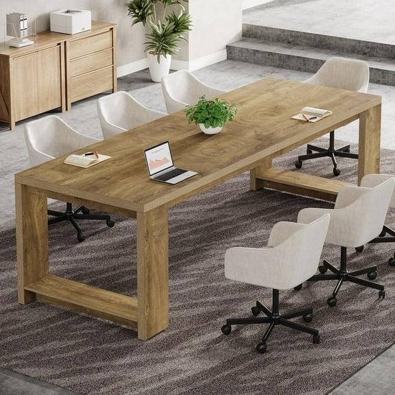 Tribesigns 7 ft Extra Long Conference Table, 86-Inch Office Meeting ...