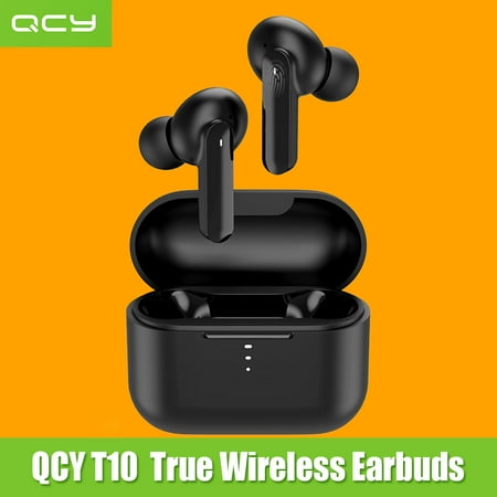 QCY T10 True Wireless Earbuds BT Headphones Dual Balanced Armature Drivers 4 Microphones Noise ...
