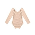 MSemis Kids Girls Ballet Dance Leotard Long Sleeve Solid Color Wear ...