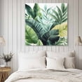 Canvas Print Wall Art Oil Paintings Watercolor Green Monstera Leaves ...