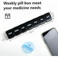 Extra Large Weekly Pill Organizer, 7 Day Daily Pill Box Case Easy to ...