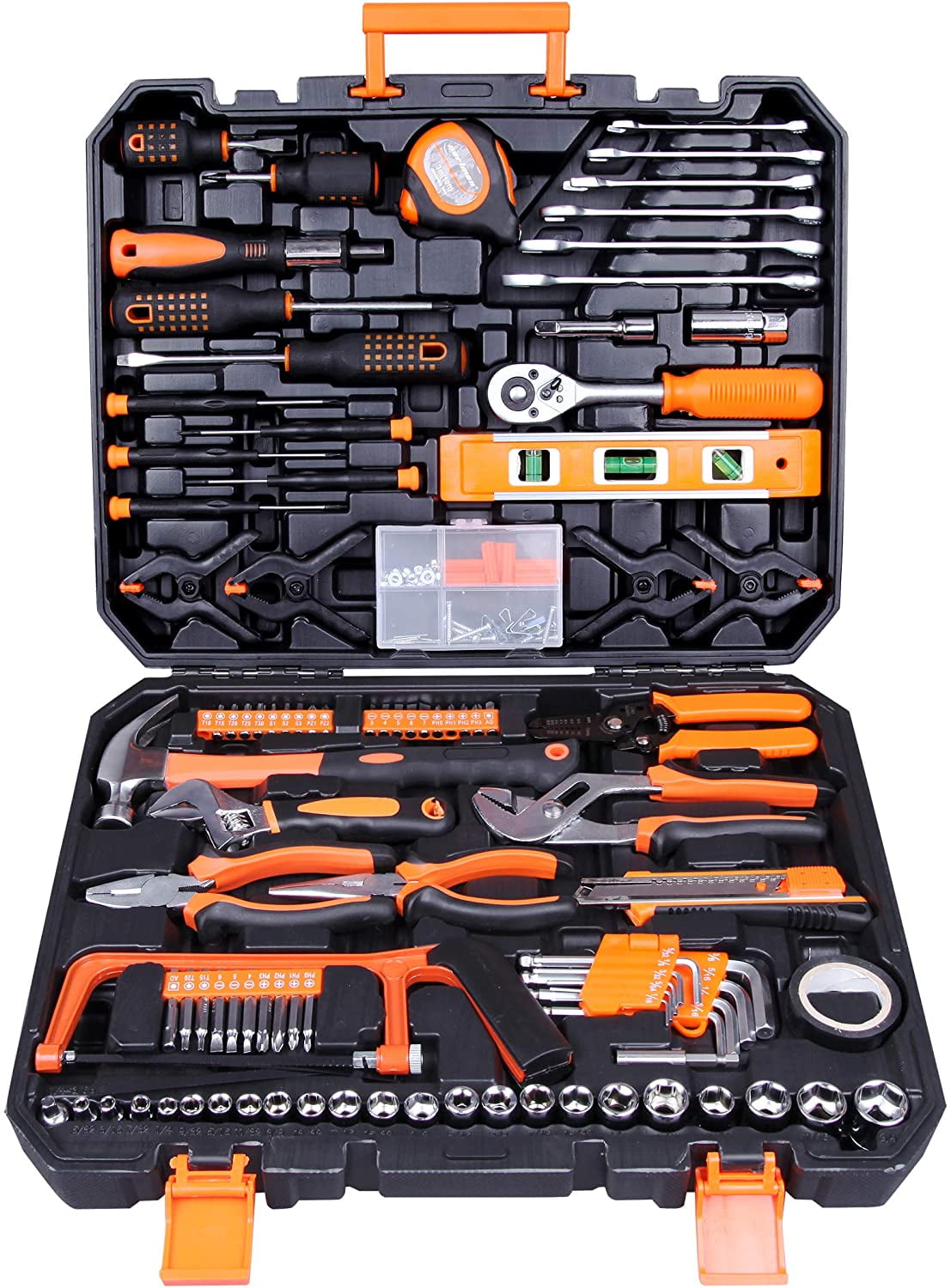 CARTMAN 168 Piece Tool Set Kit General Household Hand with Plastic in ...