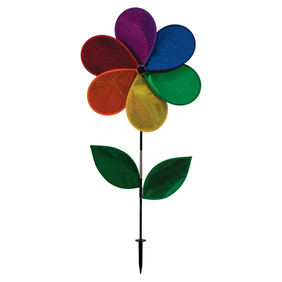 In the Breeze 2699 — 30 Inch 6-Petal Rainbow Flower Spinner - Large ...