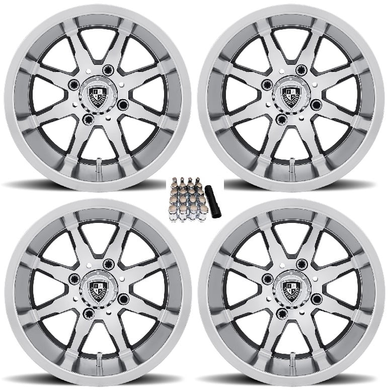Fairway Alloys 12" Shift Machined Golf Cart Wheels/Rims E-Z-GO & Club ...