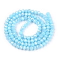 10Strand Electroplate Glass Beads Strands Opaque Solid Color Light Sky ...