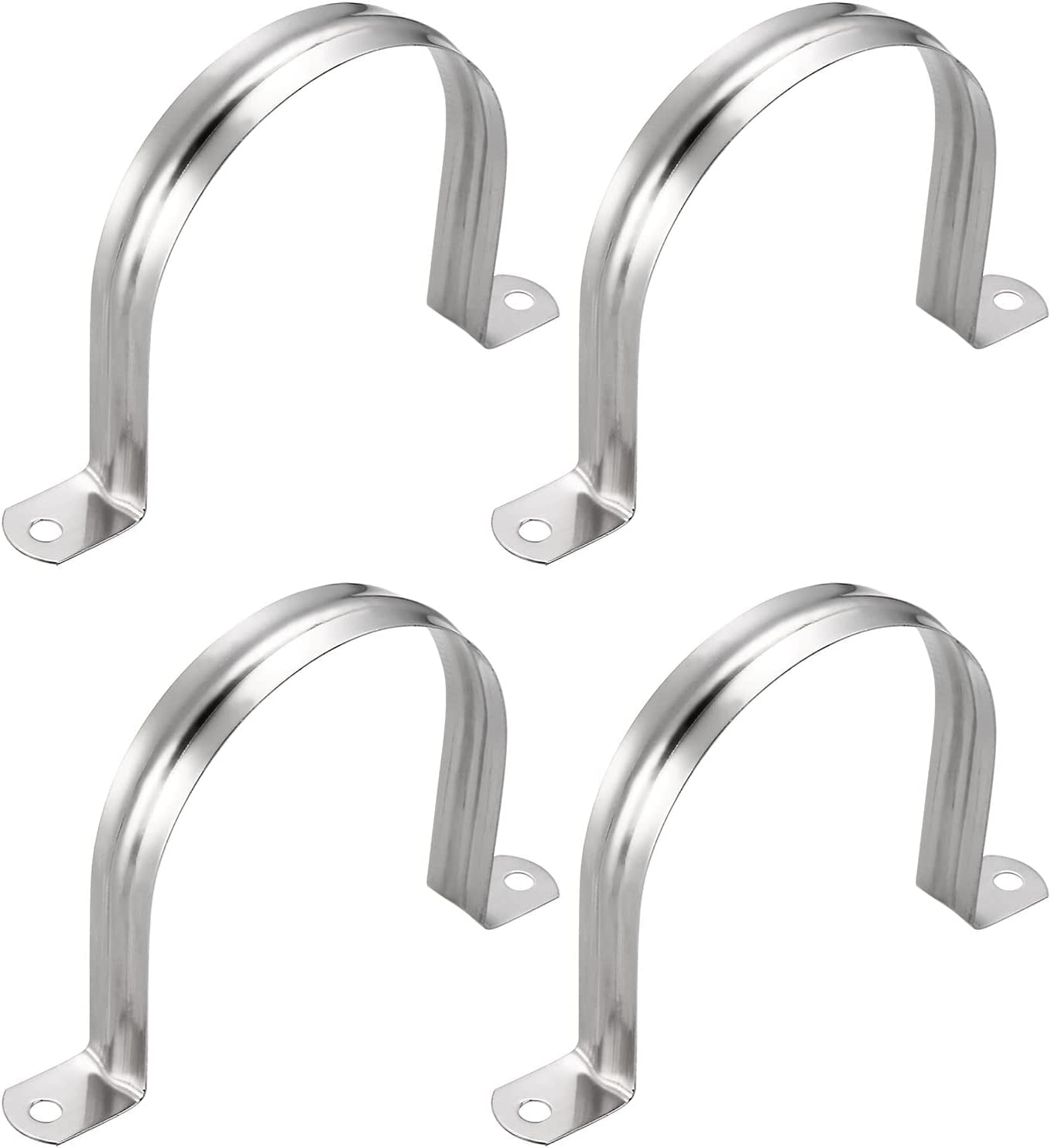 Pipe Straps Clamp (100mm/3.94") 4pcs, 304 Stainless Steel U Tube ...