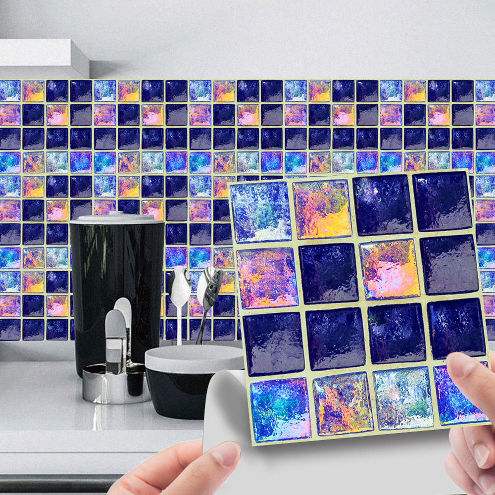 CUH 10pcs Removable Peel And Stick Tiles Wall Tile Sticker Waterproof ...