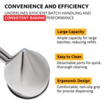 ALDKitchen Batter Dispenser | Funnel Dough Dispenser | Stainless Steel ...