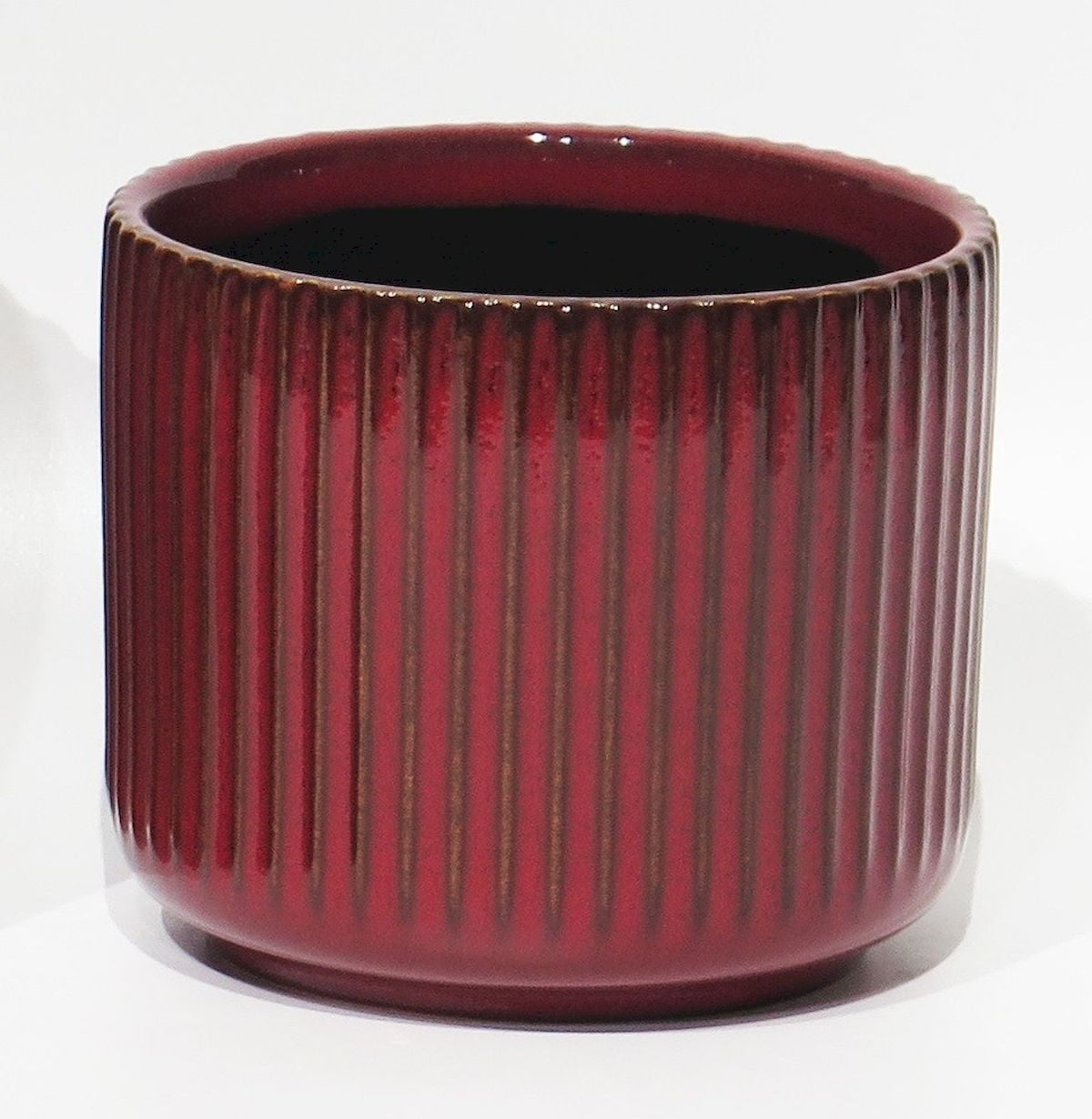 Red Striped Ceramic Planter - Walmart.com