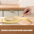 4Pcs Stainless Steel Spoon Stand With Ergonomic Curved Handle Ergonomic ...