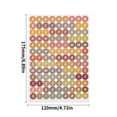 8 Sheets Round Letter Number Label Sticker Colorful Color Tear ...