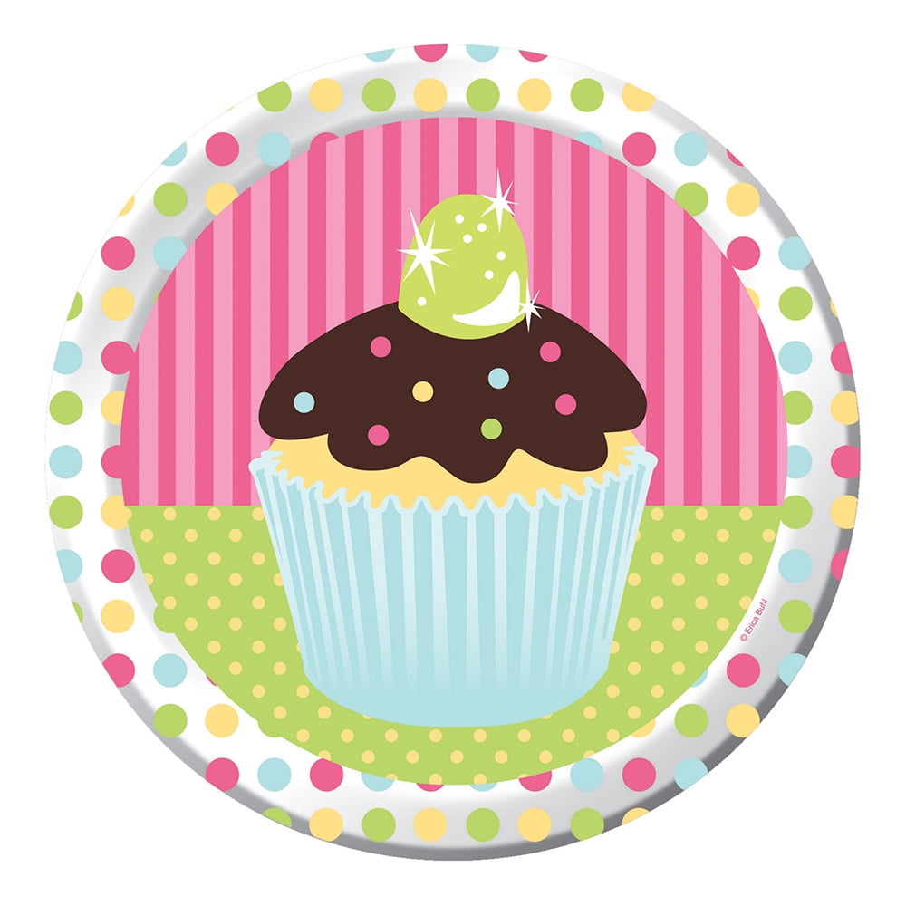 8 Pack 8 3/4 Round Luncheon Plate Sweet Treats - Walmart.com