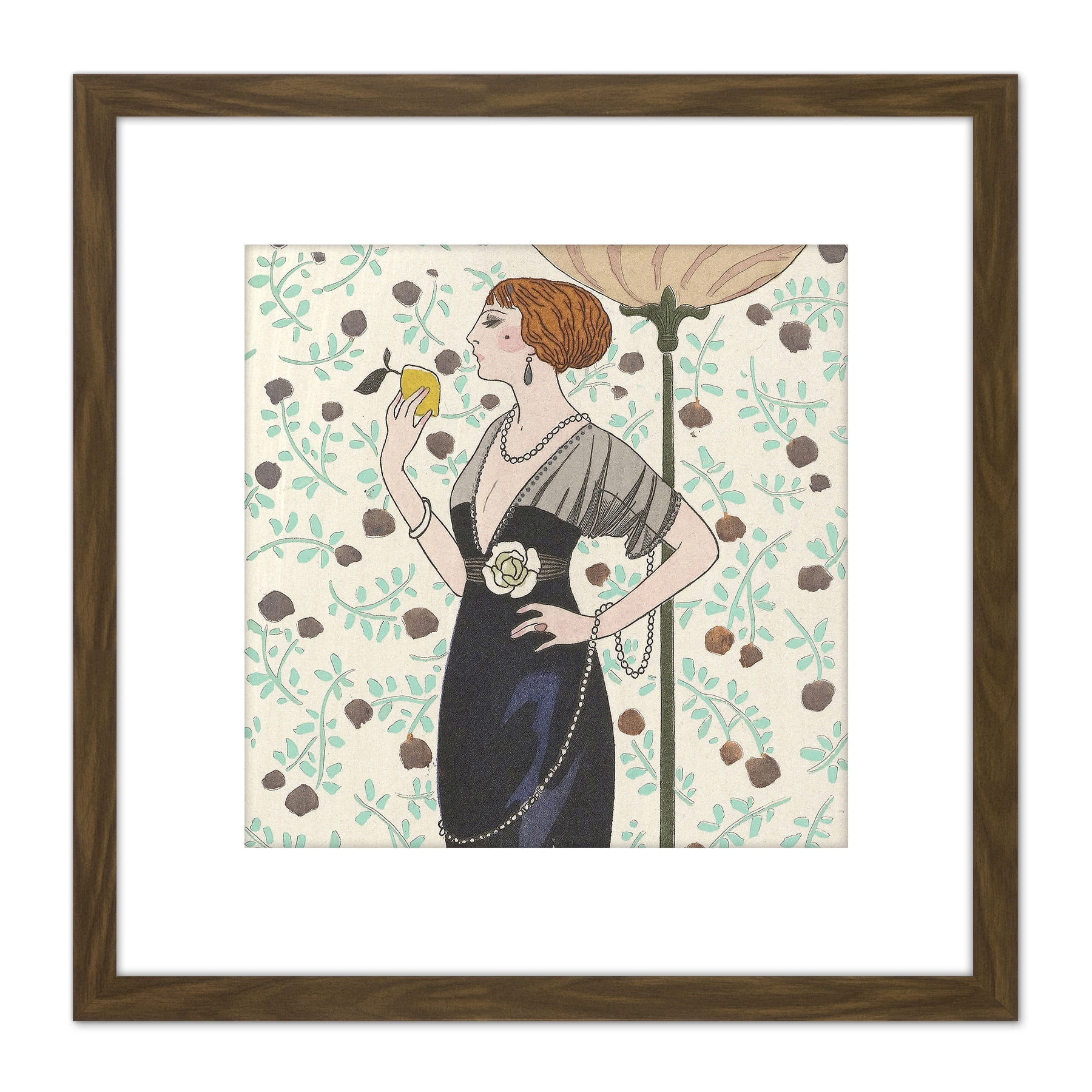 Barbier Fashion Paris Clothes 1913 Woman Illustration 8X8 Inch Square ...