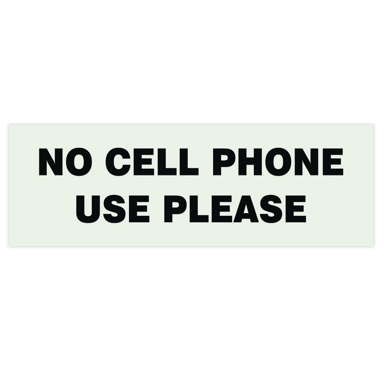 Basic NO CELL PHONE USE PLEASE Sign Lt Gray Large Walmart