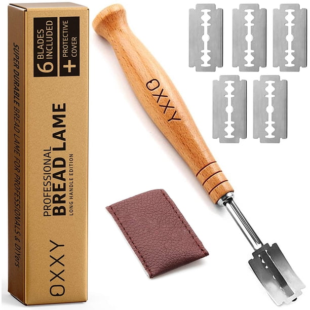 Bread Lame [Long Handle 9 Inches] 6 Extra Sharp Blades & 1 Protective ...