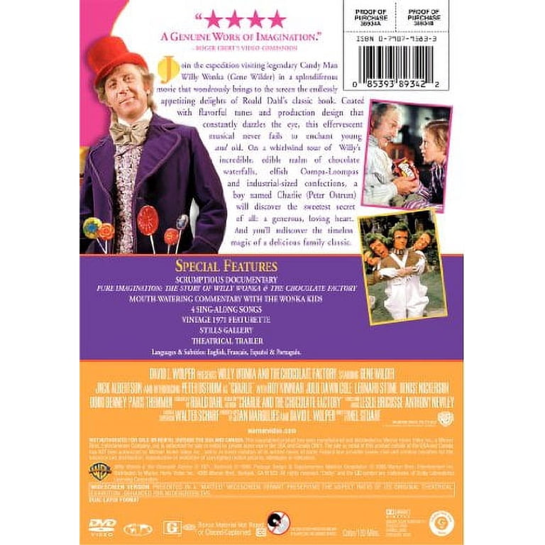 Willy Wonka And The Chocolate Factory Dvd Willy Wonka & The Chocolate