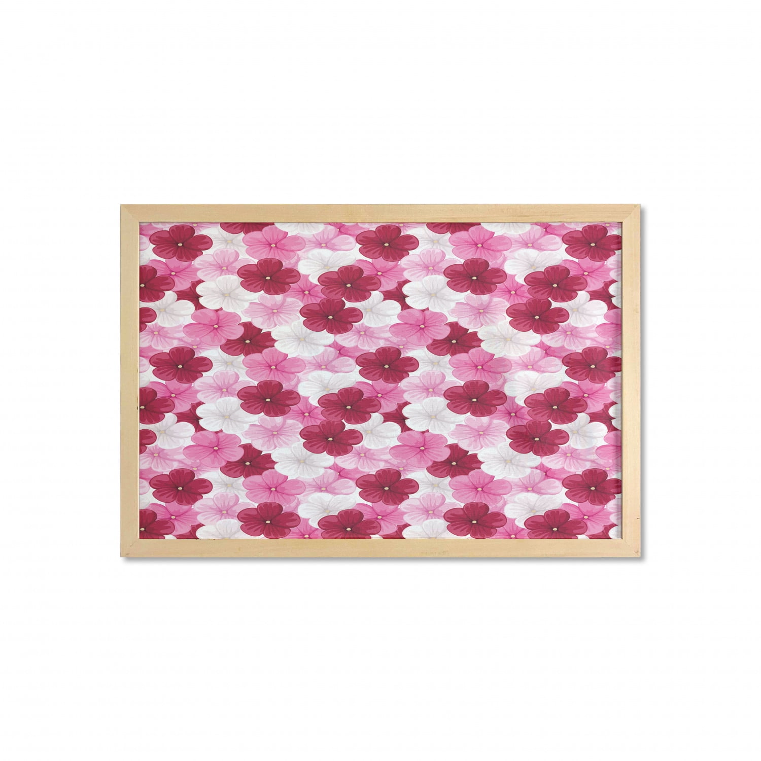 Floral Wall Art with Frame, Rhythmic Spring Awakening Blossoming Common ...