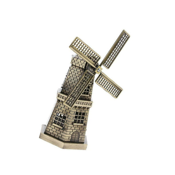 Bronzer Metal Dutch Windmill Model Statue Figurine Craft for Windmill ...