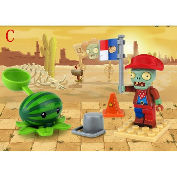 Game Plants vs Zombies Figures ABS Peashooter PVZ Building Blocks Toys ...