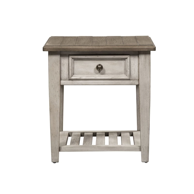 Heartland Off White Wood Drawer End Table - Walmart.com