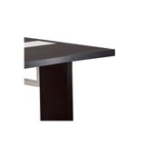 Contemporary Glass-Insert Dining Table, Black - Walmart.com