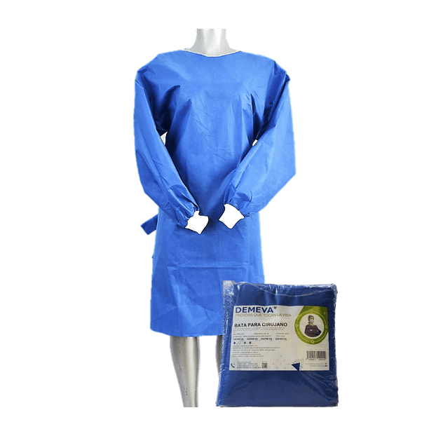 Bata desechable quirúrgica DEMEVA azul 10 pz | Walmart en línea